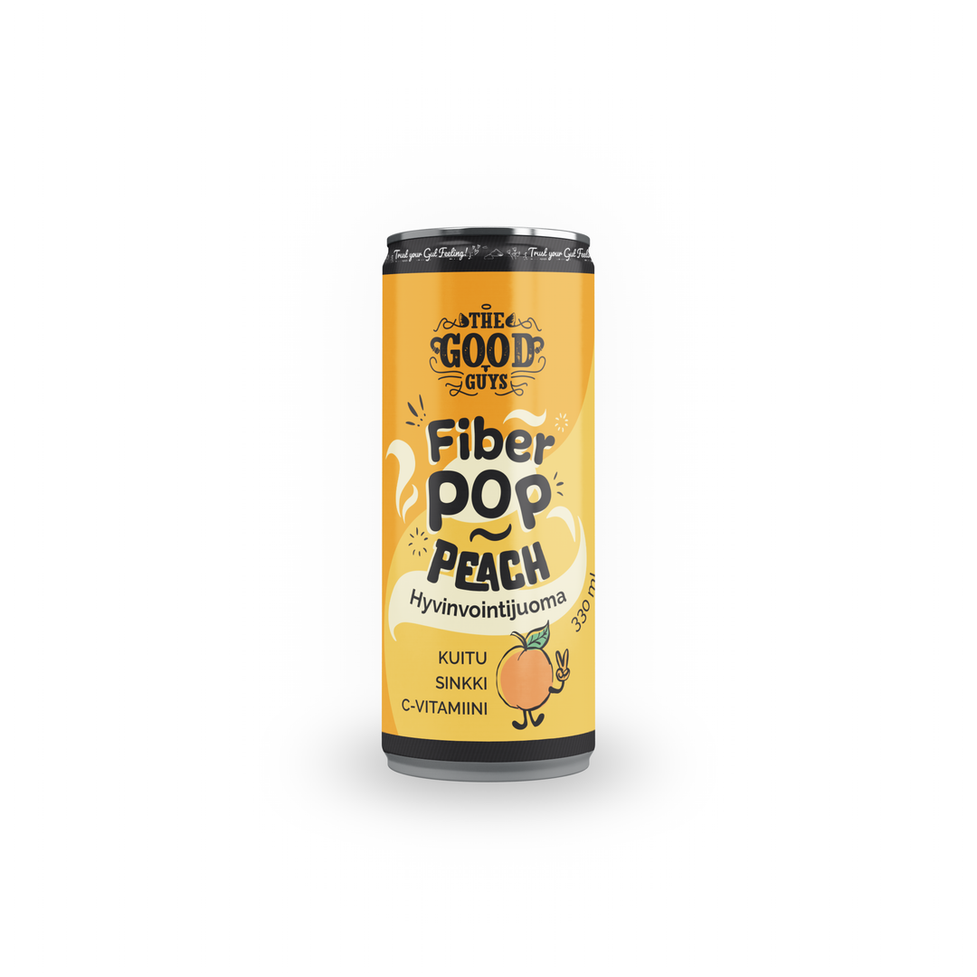 Peach Fiber Pop – Kuitujuoma | 6 g kuitua + C-vitamiini & sinkki – The ...