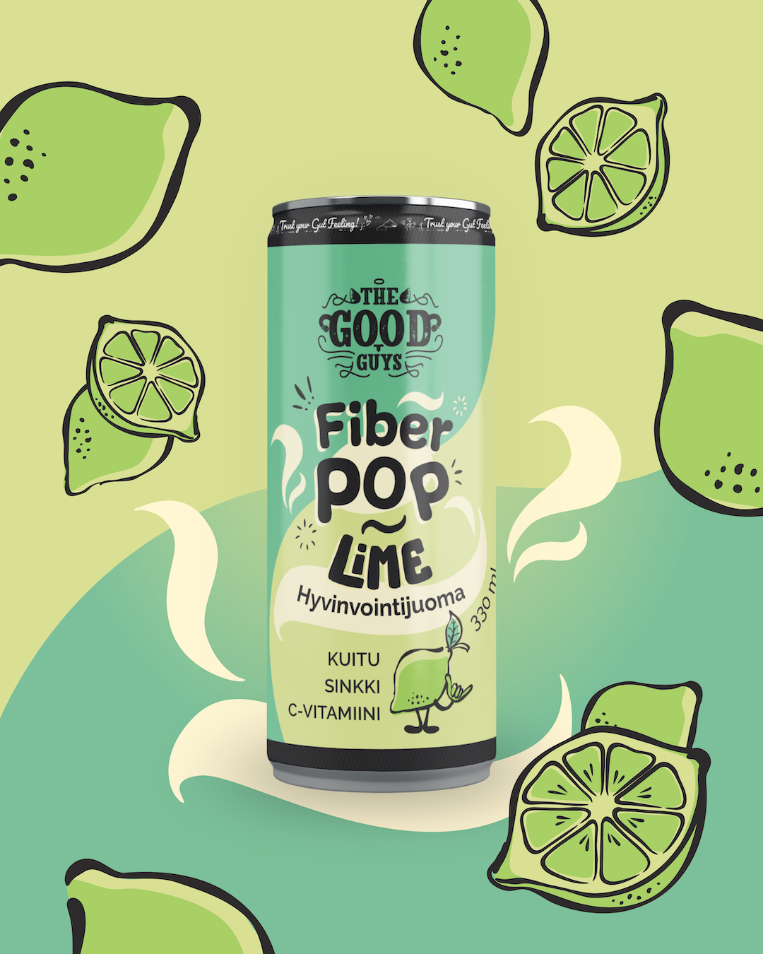 Lime Fiber Pop – Kuitujuoma | 6 g kuitua + C-vitamiini & sinkki – The ...